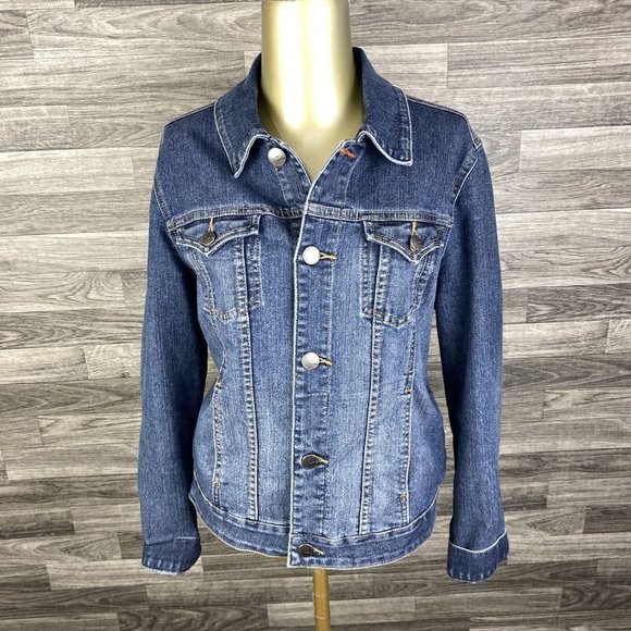 Jag Jeans | Jackets & Coats | Jag Button Down Long Sleeve Dark Wash ...